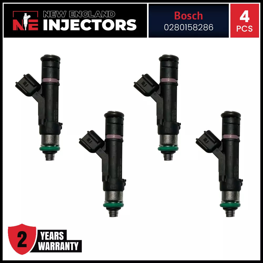 Reman OEM Bosch 0280158286 Fuel Injectors Set of 4 for 2009-2015 Mazda ...