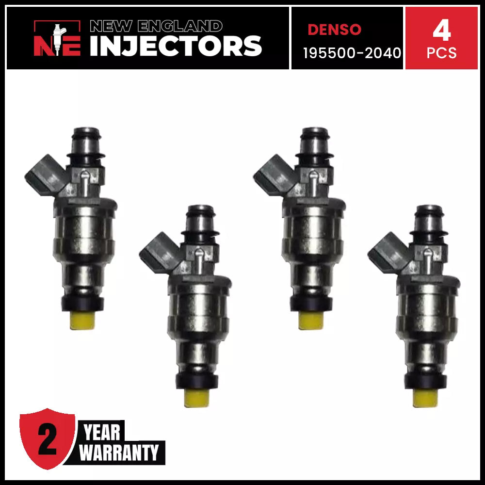 OEM Denso 195500-2040 Fuel Injector Set of 4 Kia Sephia Mazda 323 MX-3 ...