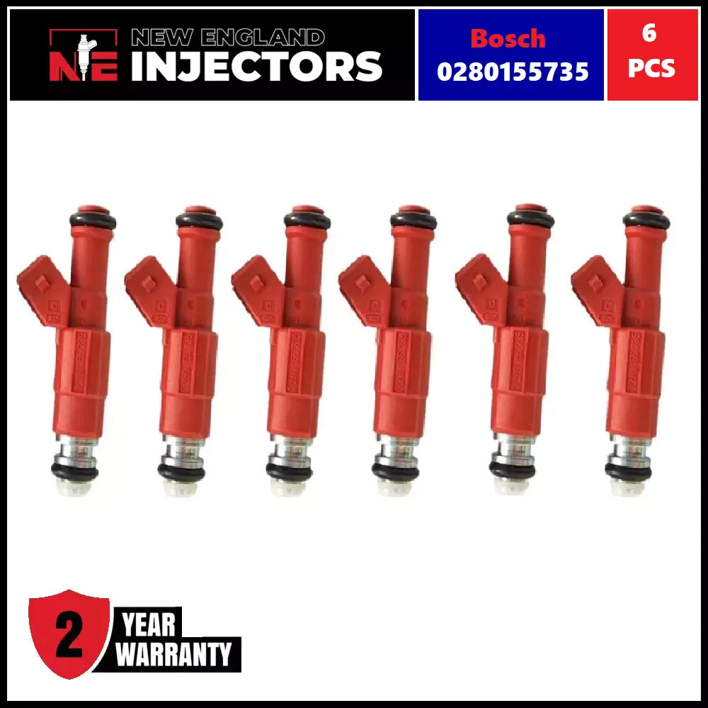 Set of 6 OEM Reman Bosch 0280155735 Fuel Injectors 1997-1998 Ford Expl ...